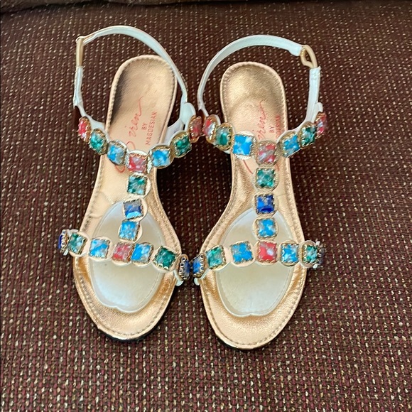 Siren by Magdesian | Shoes | Vintage Siren Heeled Sandals Hem Stone ...